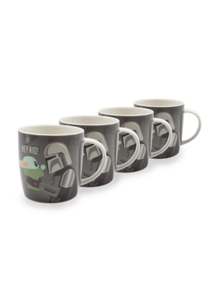 Grey Star Wars Mandalorian Mug - Set of 4 | George at ASDA