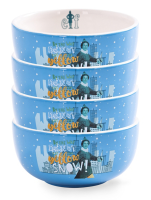 Elf Blue Christmas Bowl - Set of 4 | George at ASDA