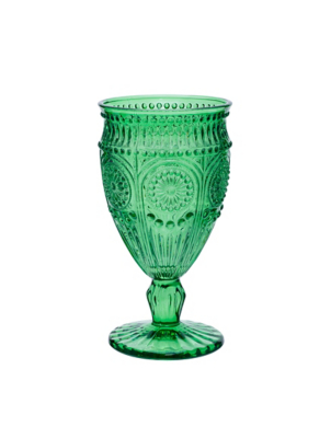 Green Lucia Goblet Wine Glass - Set of 4 | George at ASDA