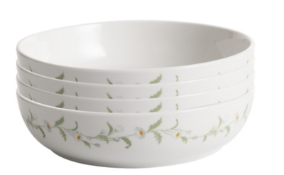 White Daisy Pasta Bowl - Set of 4 | George at ASDA