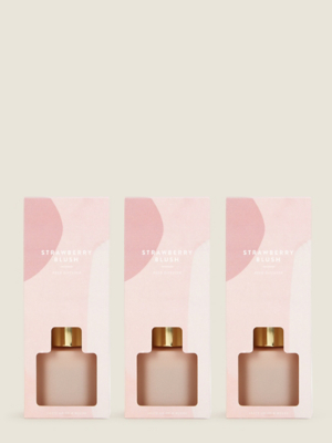 Pink Strawberry Blush Reed Diffuser - Set of 3 | George at ASDA