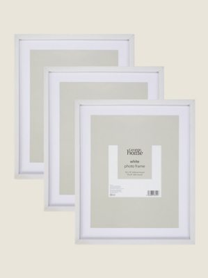 White Plastic Frame 10x8 Inch - Set of 3 | George at ASDA