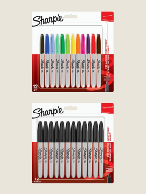 Sharpie Fine Point Markers - Set of 2 | George at ASDA