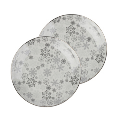 Christmas Snowflake Dinner Plate - Set of 2 | George at ASDA