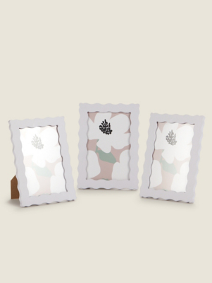 Lilac Curved Edge Frame 6 x 4 Inch - Set of 3 | George at ASDA