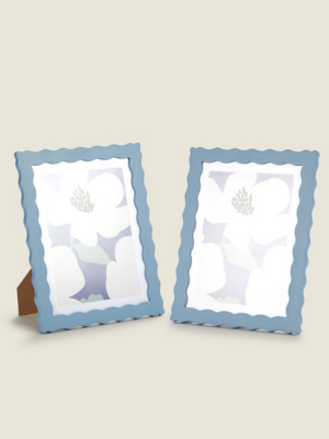 Blue Curved Edge Frame 7 x 5 Inch - Set of 2 | George at ASDA