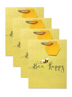 Bee Happy Medium Gift Bag - Set of 4 | George at ASDA