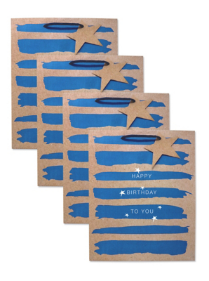 Happy Birthday To You Craft Large Gift Bag - Set of 4 | George at ASDA