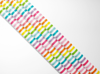 Rainbow Stripe 3M Roll Wrap - Set of 4 | George at ASDA