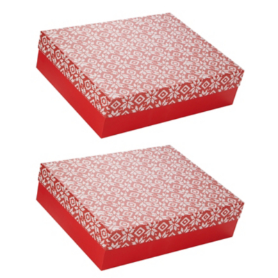 Large Red Gift Box - Set of 2 | George at ASDA