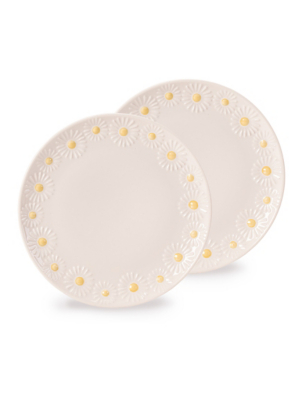 White Daisy Side Plate - Set of 2 | George at ASDA