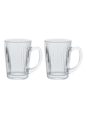 Ribbed Tea Mug - Set of 2 | George at ASDA