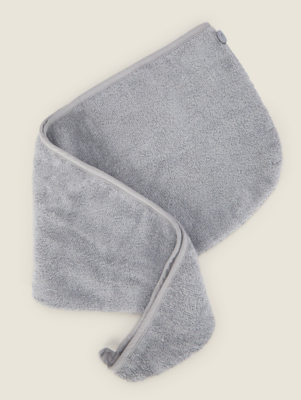 Just Wellness Grey Bamboo Hair Wrap - Set of 2 | George at ASDA