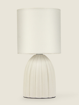 Cream Mini Scallop Table Lamp - Set of 2 | George at ASDA