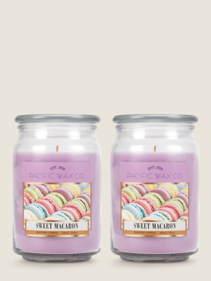 Pacific Wax Co. Jar Sweet Macarons - Set of 2 | George at ASDA