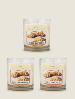Pacific Wax Co. Small Jar Vanilla Shortbread - Set of 3 | George at ASDA