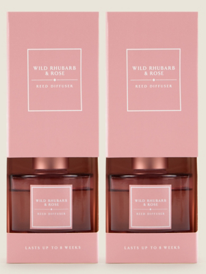 Pink Wild Rhubarb & Rose Classic Reed Diffuser - Set of 2 | George at ASDA
