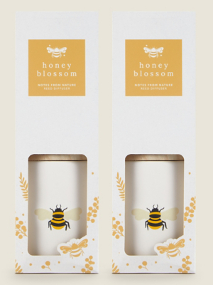 White Honey Blossom Bee Reed Diffuser - Set of 2 | George at ASDA