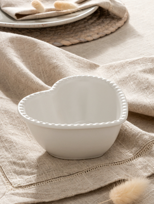 Stacey Solomon White Beaded Heart Nibble Bowl - Set of 2 | George at ASDA