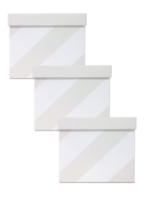 Beige & White Milestone Cube Gift Box - Set of 3 | George at ASDA