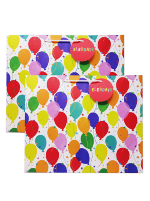 Balloon Print Extra Large Gift Bag - Set of 2 | George at ASDA