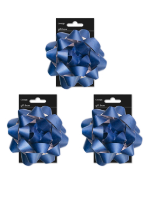 Navy Large Gift Bow - Set of 3 | George at ASDA