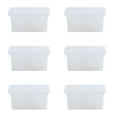 Crystal 2.6L Box & Lid Clear - Set of 6 | George at ASDA