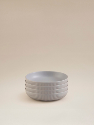 Grey Ribbed Pasta Bowl - Set of 4 | George at ASDA