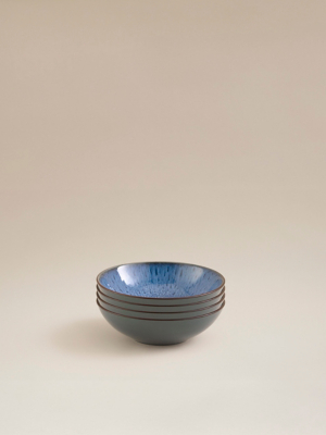 Blue Reactive Glaze Cereal Bowl - Set of 4 | George at ASDA