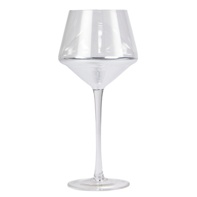 Silver-Tone Metallic Wine Glass - Set of 4 | George at ASDA