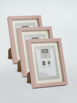 Pink Box Photo Frames 7x5inch 3 Pack | George at ASDA