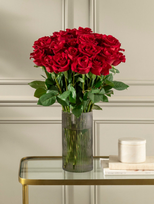Fresh Flowers Valentine's Two Dozen Roses With Gifting Options | George ...