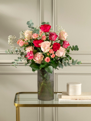 Fresh Flowers Valentine's Pink Medley With Gifting Options | George at ASDA