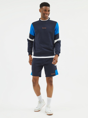 Navy Colour Block New York State Co-ord | George at ASDA