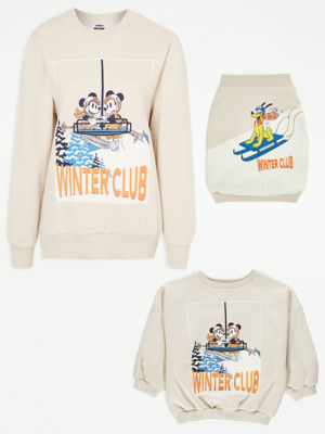 Disney Mickey & Friends Winter Club Matching Christmas Jumpers | George ...