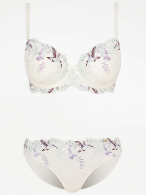 Entice Hummingbird T-Shirt Bra and Mini Knickers Set | George at ASDA