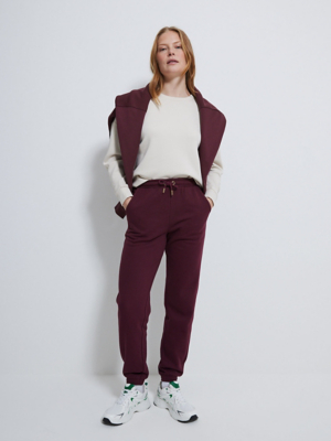 Burgundy Hooded Sweater Mini Dress and Joggers Co-ord | George at ASDA