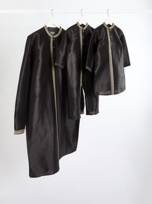 Matching Family Black Embroidered Kurta's | George at ASDA