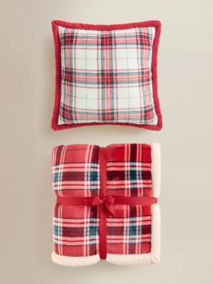 Red Check Christmas Soft Furnishings Range | George at ASDA