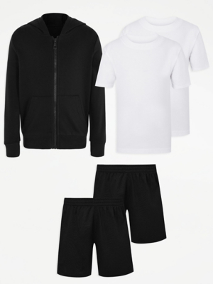 Crew Neck School T-Shirt and Football Shorts PE Set | George at ASDA