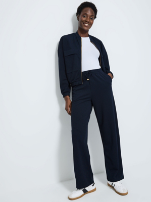 Navy Lightweight Textured Jacket and Trousers Co-ord | George at ASDA